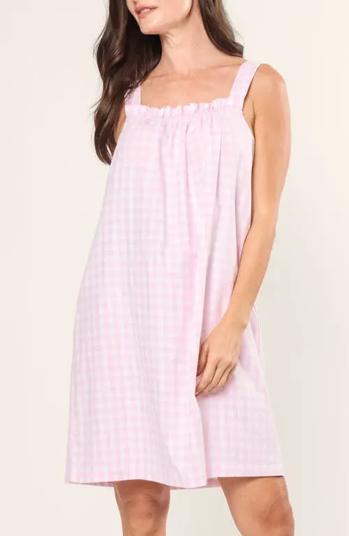 PETITE PLUME Annabelle Cotton Twill Nightgown - Pink