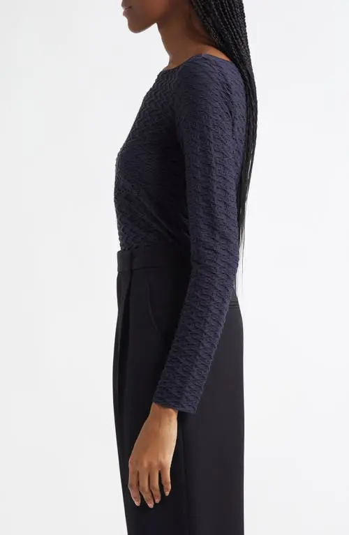 Emporio Armani Textured Jersey Top