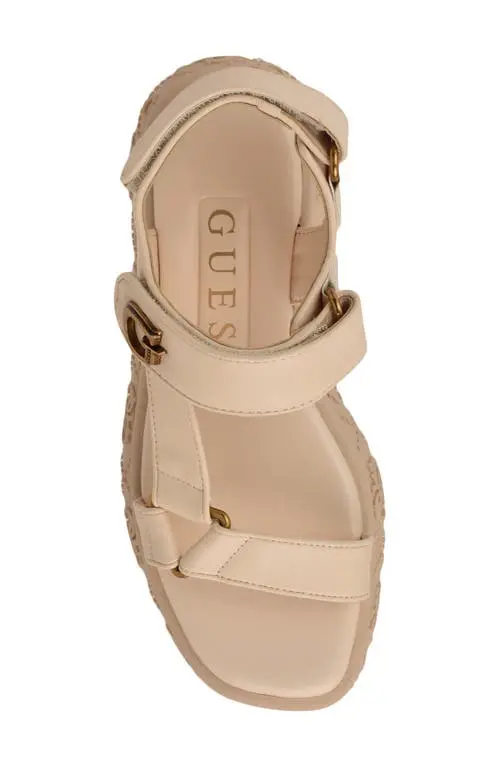 Guess Lanara Platform Sandals - Ivory