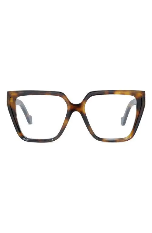 Loewe Anagram 55mm Butterfly Eyeglasses - Dark Havana