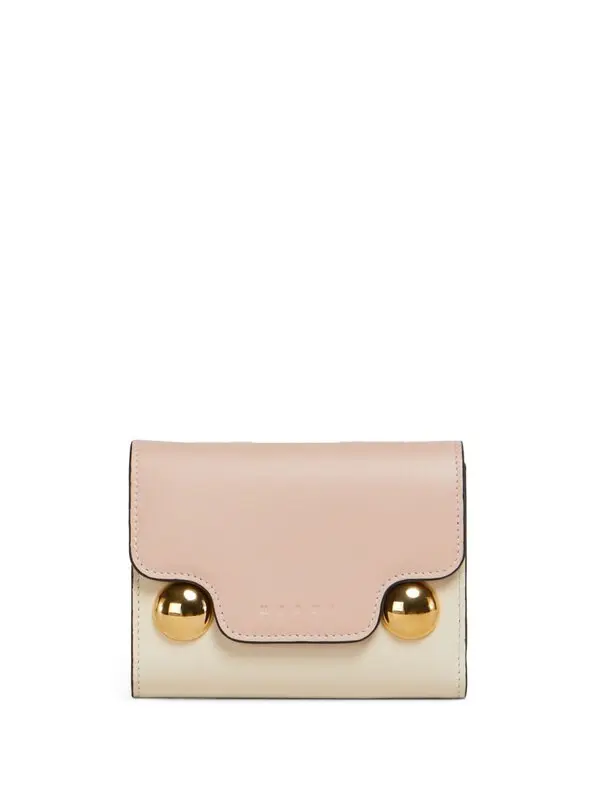 Marni Logo-debossed Wallet - Neutrals