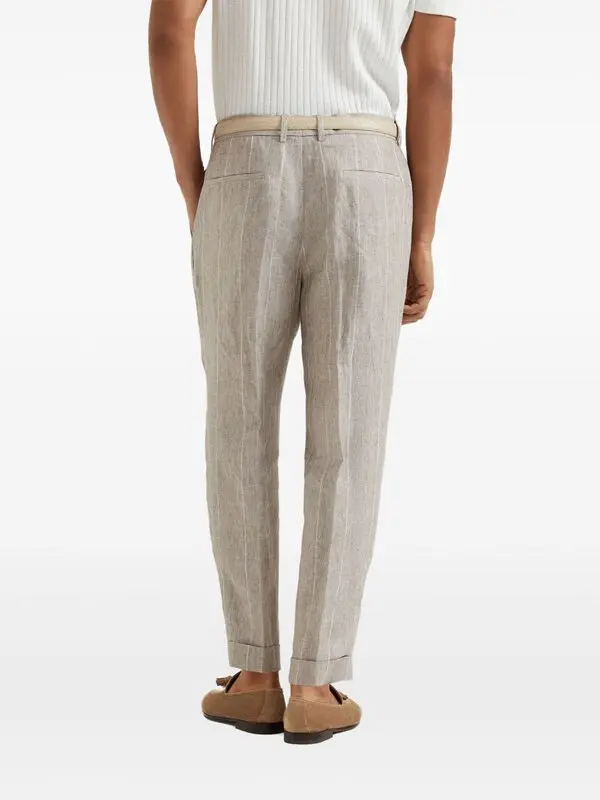 Brunello Cucinelli Striped Trousers - Neutrals