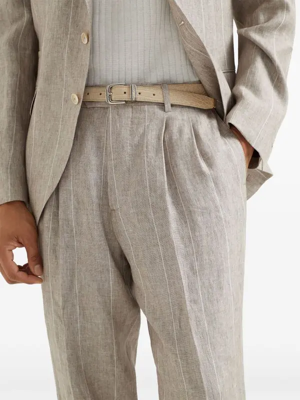 Brunello Cucinelli Striped Trousers - Neutrals