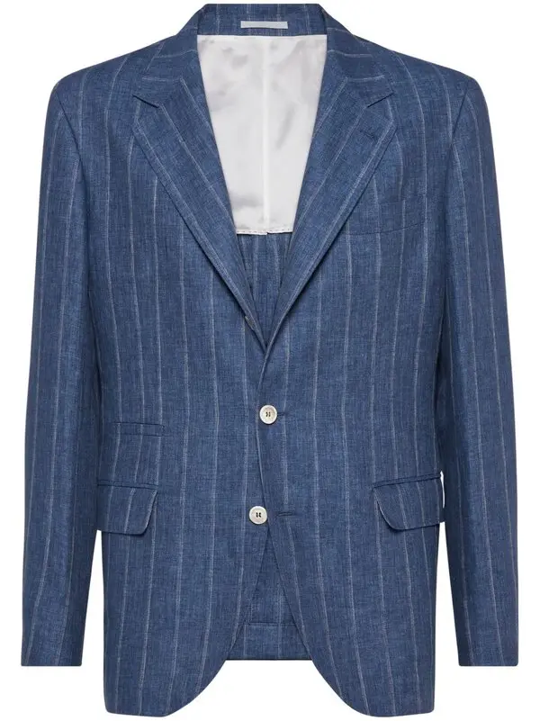 Brunello Cucinelli Twill Blazer - Blue