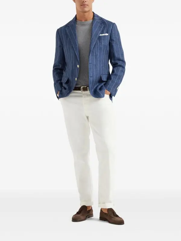 Brunello Cucinelli Twill Blazer - Blue