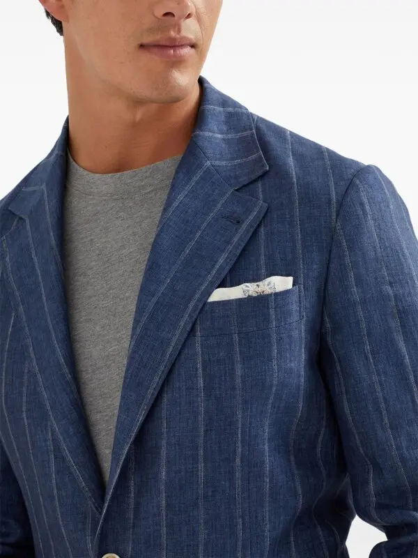 Brunello Cucinelli Twill Blazer - Blue