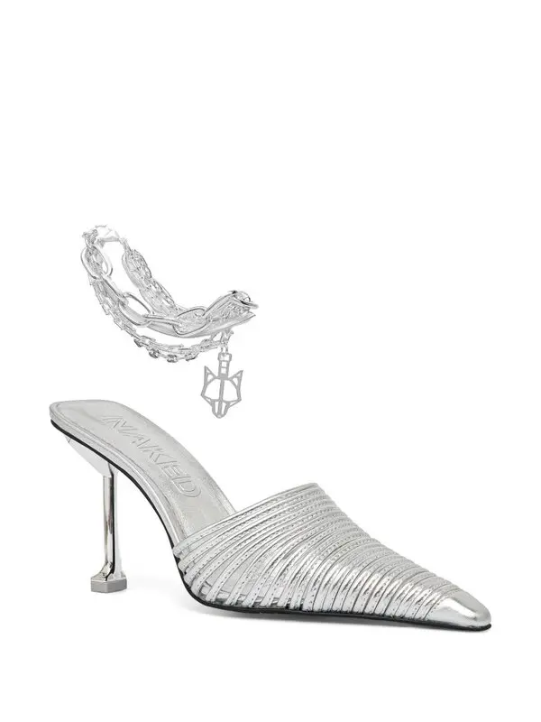 NAKED WOLFE Chromed Pumps