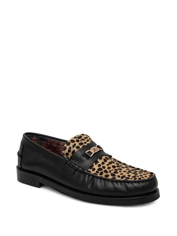NAKED WOLFE Roma Leopard Print Loafers