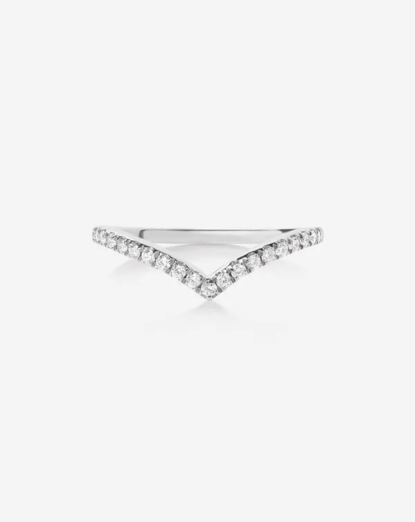 Ring Concierge Curved Diamond Band Wedding Ring - Platinum