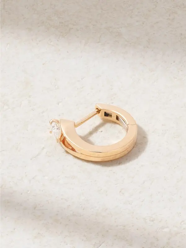 REPOSSI Serti Inversé 18-karat Rose Single Earring - Gold