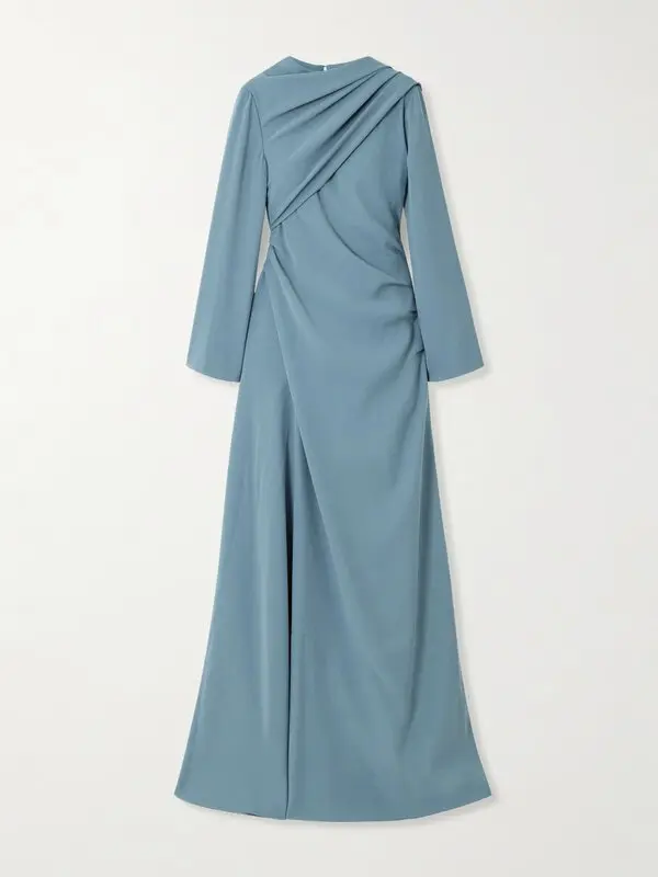 MARMAR HALIM Draped Scarf-detailed Wrap-effect Gown