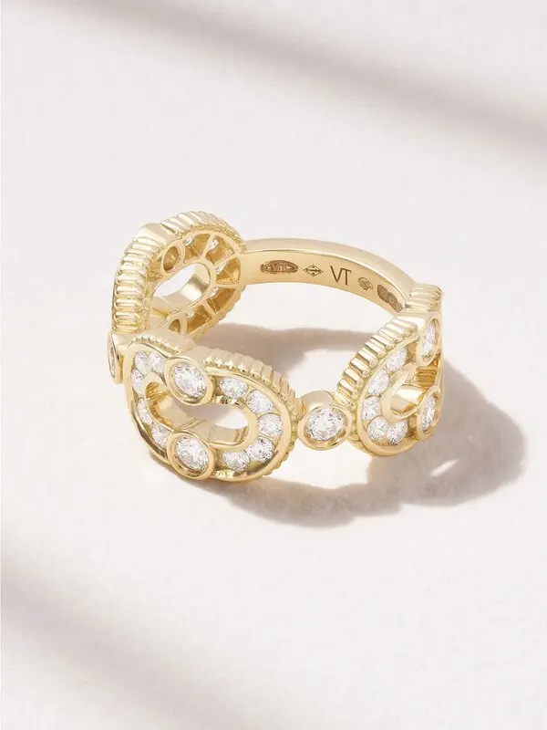VILTIER Magnetic Enchainé 18-karat Diamond Ring - Gold