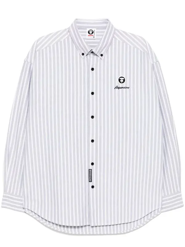 AAPE BY *A BATHING APE Striped Shirt - Grey