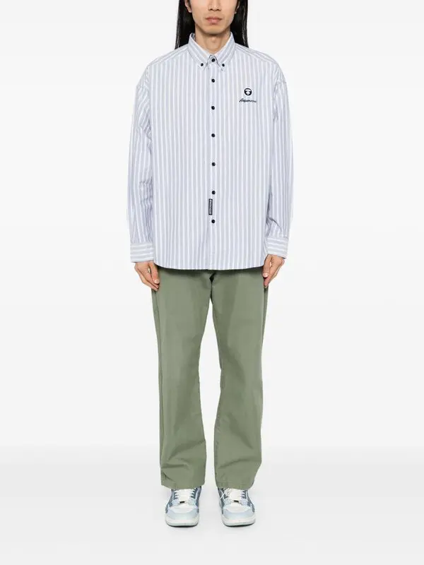AAPE BY *A BATHING APE Striped Shirt - Grey