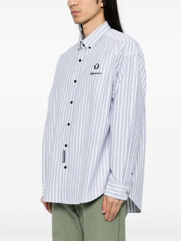 AAPE BY *A BATHING APE Striped Shirt - Grey