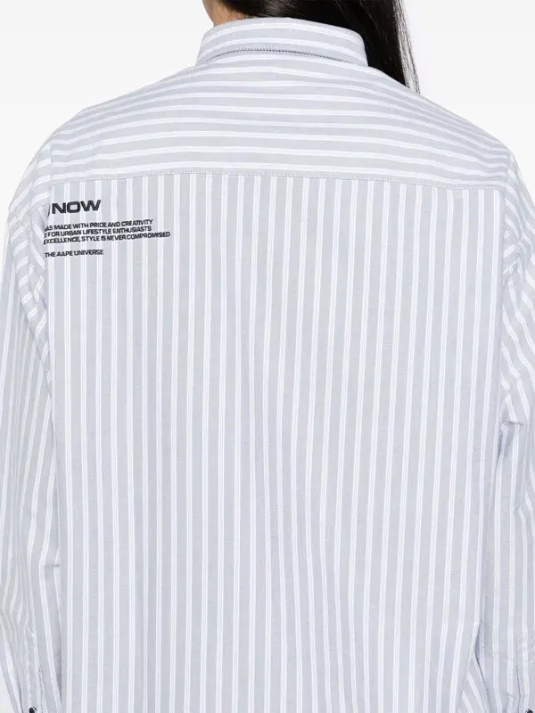 AAPE BY *A BATHING APE Striped Shirt - Grey
