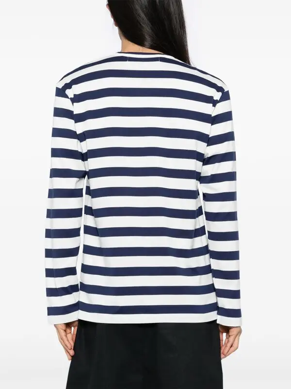 Play Comme Des Garcon Striped T-shirt - White