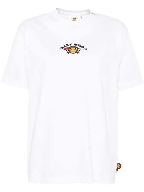 A BATHING APE Baby Milo® Store * Logo-print T-shirt - White