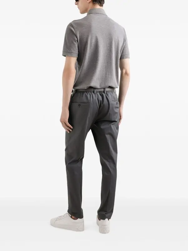 Dolce & Gabbana Logo-plaque Polo Shirt - Grey