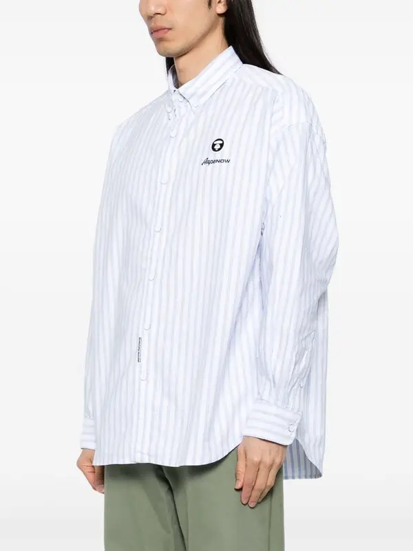AAPE BY *A BATHING APE® Striped Shirt - White