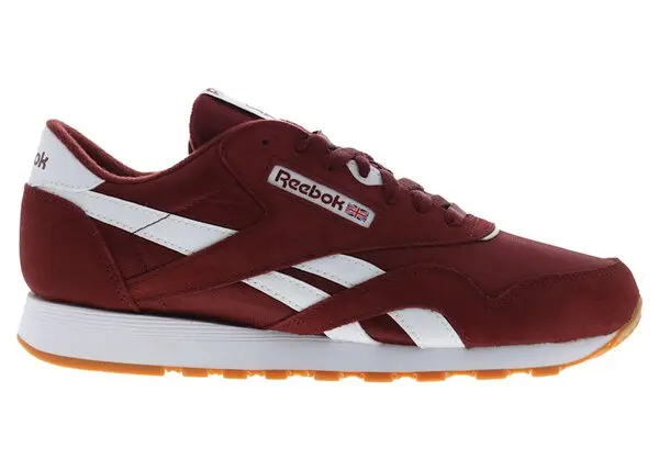 REEBOK Classic Nylon Sneakers - Rich Maroon/white