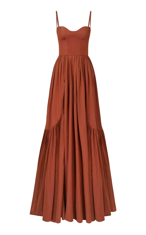 UNKNOWN Tradiciã³n Corseted Maxi Dress