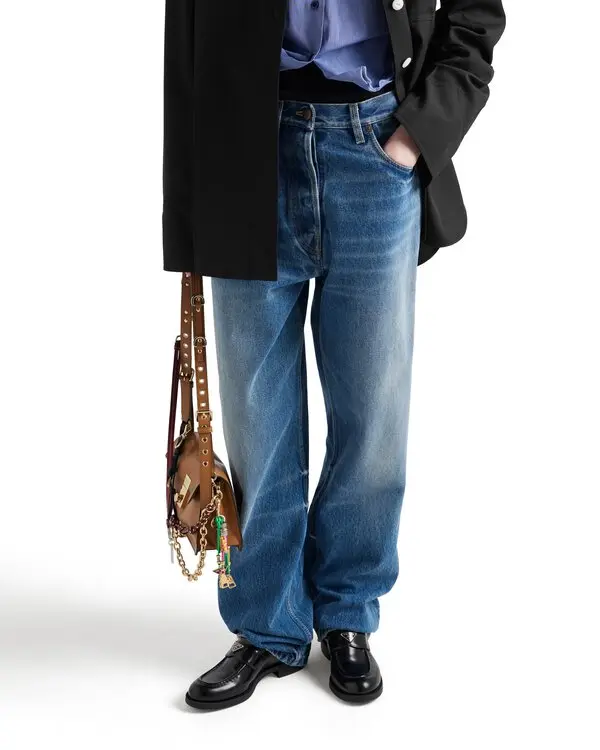 Prada Wide-leg Denim Jeans - Blue