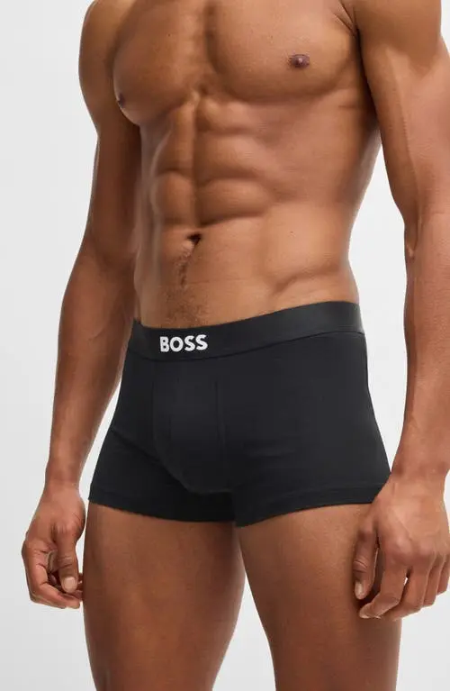 BOSS 3-pack One Stretch Cotton Boxer Briefs - Black