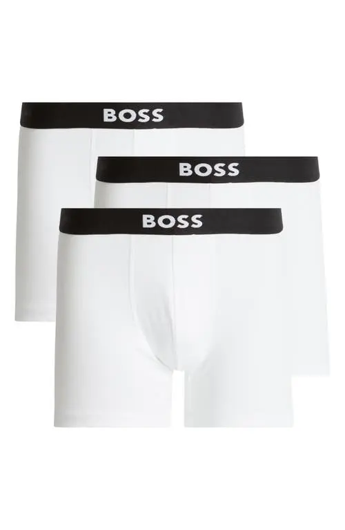 BOSS 3-pack One Stretch Cotton Boxer Briefs - White