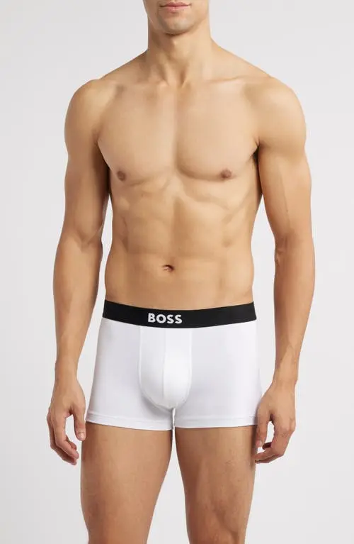 BOSS 3-pack One Stretch Cotton Trunks - White