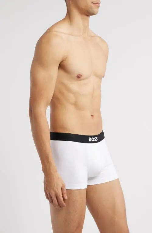 BOSS 3-pack One Stretch Cotton Trunks - White