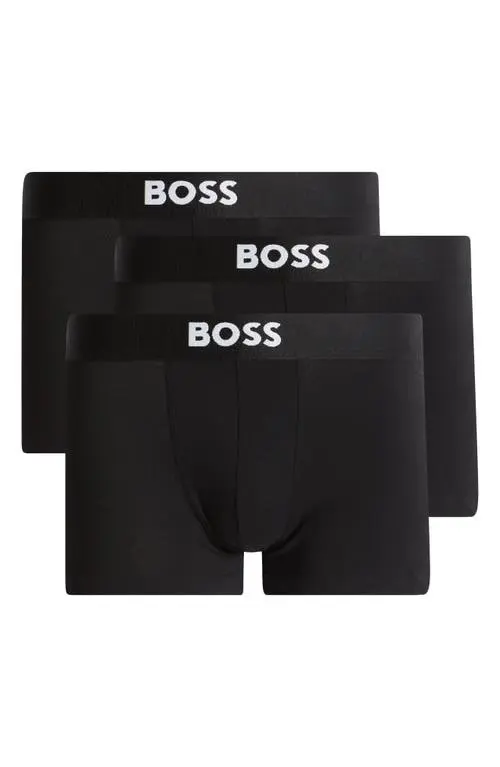 BOSS 3-pack One Stretch Cotton Trunks - White/grey/black