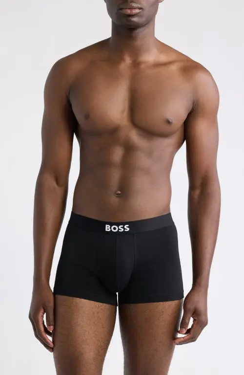 BOSS 3-pack One Stretch Cotton Trunks - White/grey/black