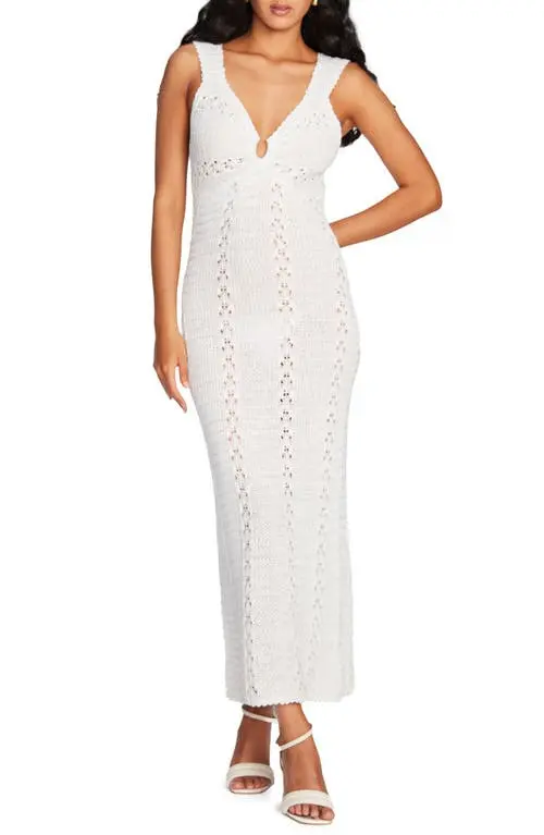 CAPITTANA Daphne Open Stitch Maxi Dress - White