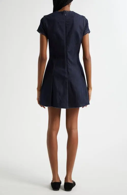 Cinq À Sept Nova Denim Fit-and-flare Dress - Indigo