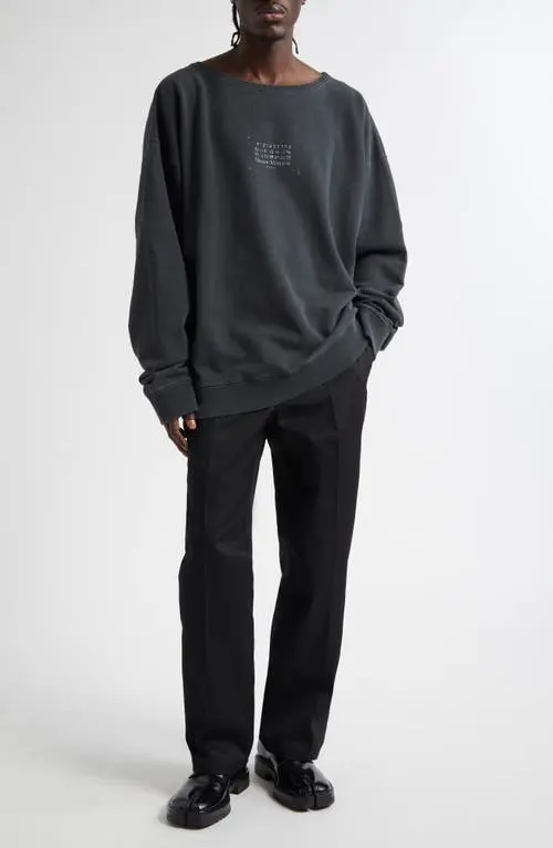 MAISON MARGIELA Numeric Motif Cotton Jersey Sweatshirt