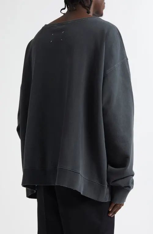 MAISON MARGIELA Numeric Motif Cotton Jersey Sweatshirt