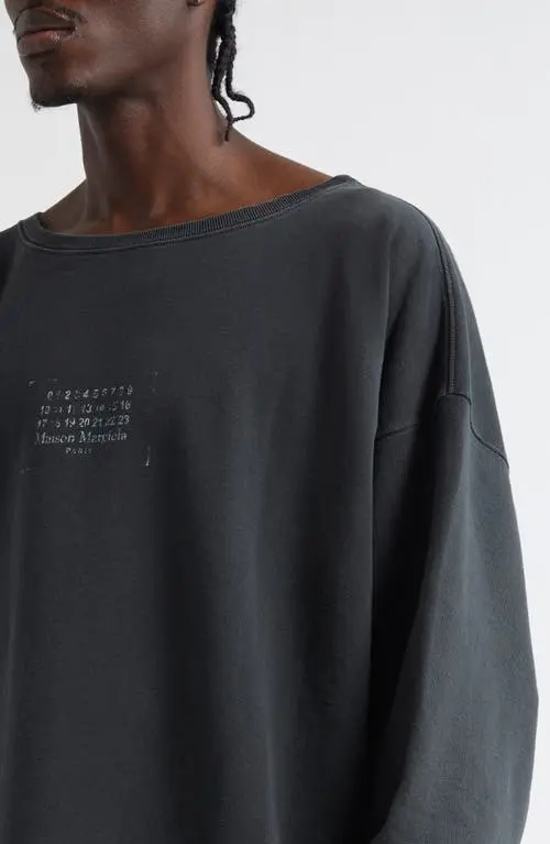 MAISON MARGIELA Numeric Motif Cotton Jersey Sweatshirt