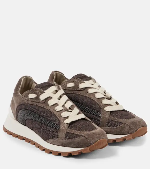 Brunello Cucinelli Suede Sneakers - Brown