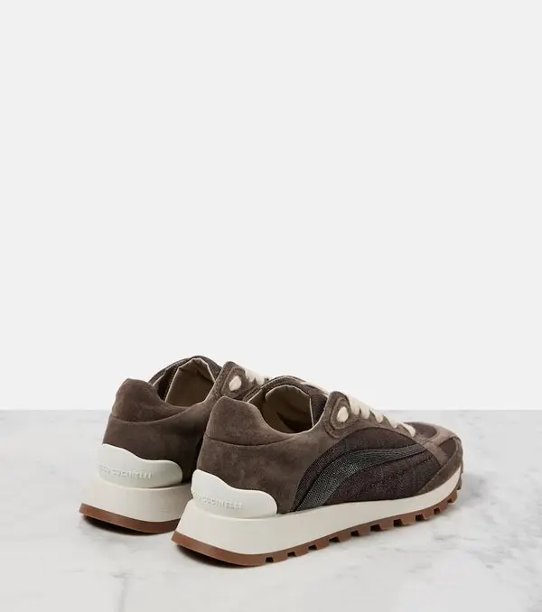 Brunello Cucinelli Suede Sneakers - Brown