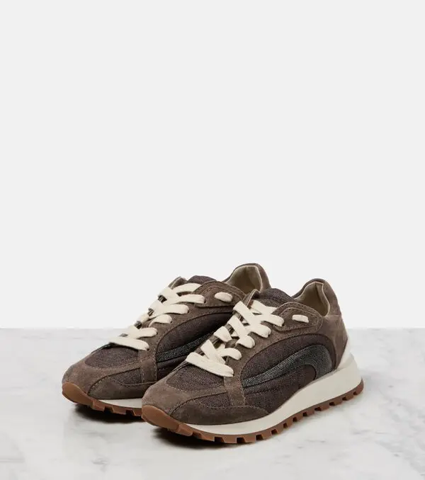 Brunello Cucinelli Suede Sneakers - Brown