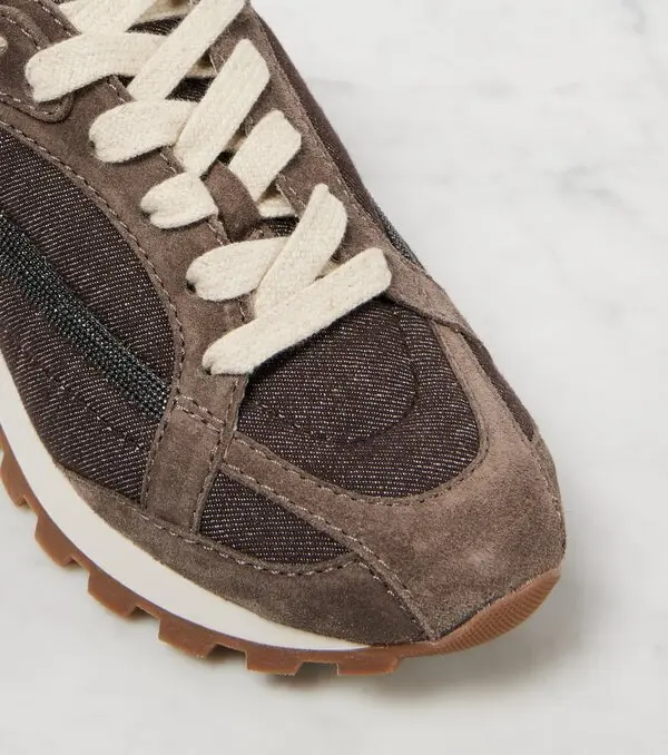 Brunello Cucinelli Suede Sneakers - Brown