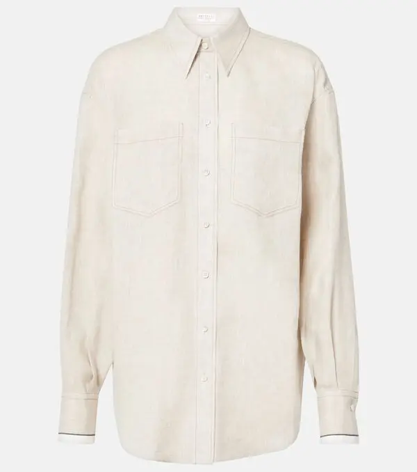 Brunello Cucinelli Linen Polo Shirt