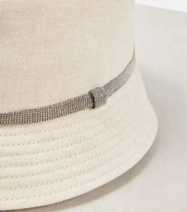 Brunello Cucinelli Linen Canvas Bucket Hat - Beige