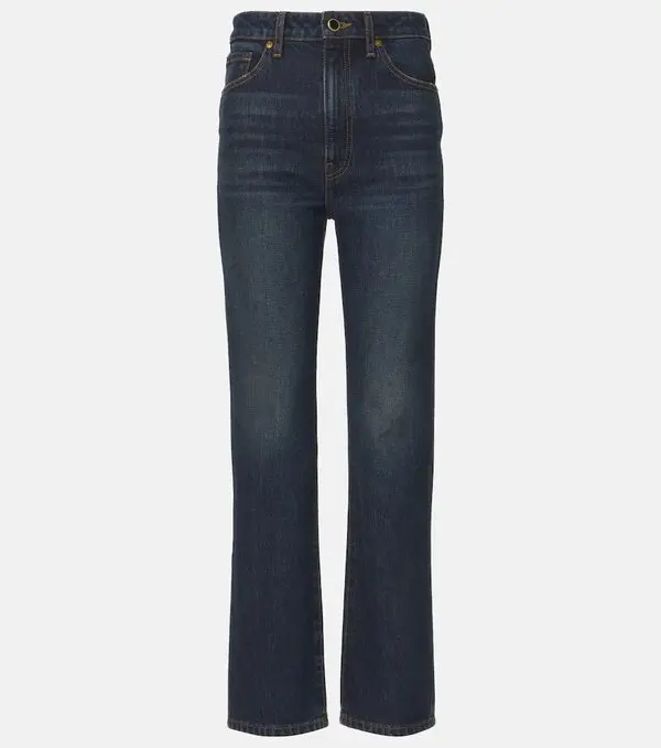 Khaite Abigail High-rise Straight Leg Jeans - Blue