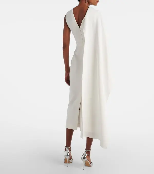 ROKSANDA Bridal Edith Draped Midi Dress - White