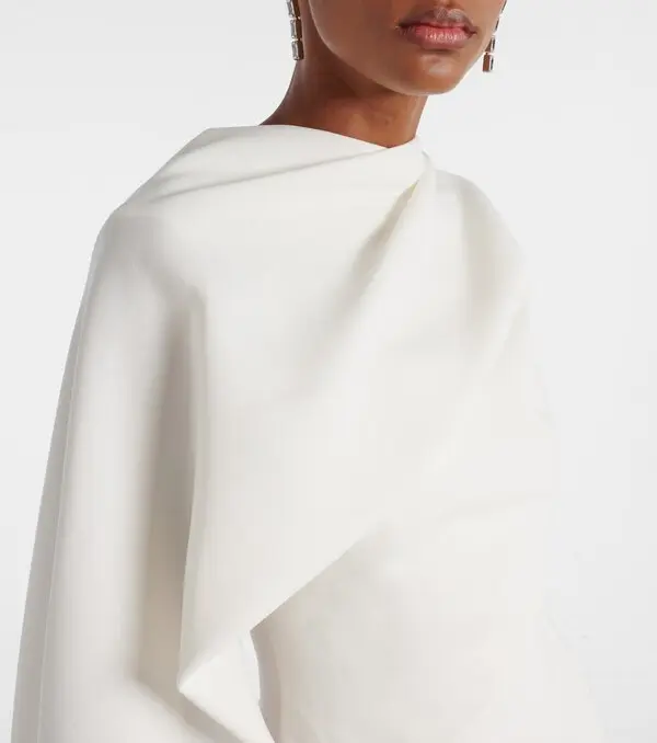 ROKSANDA Bridal Edith Draped Midi Dress - White