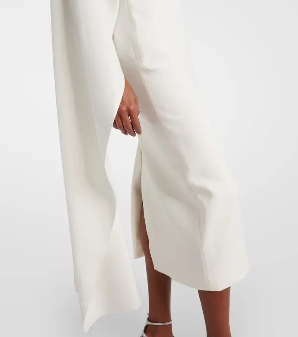 ROKSANDA Bridal Edith Draped Midi Dress - White
