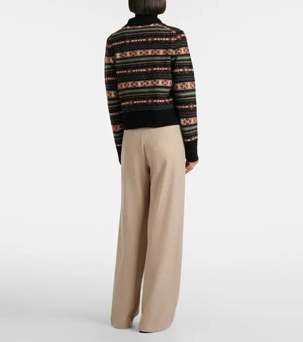 Vince High-rise Wide-leg Pants - Beige