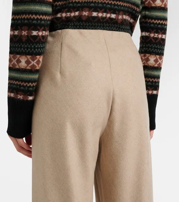 Vince High-rise Wide-leg Pants - Beige